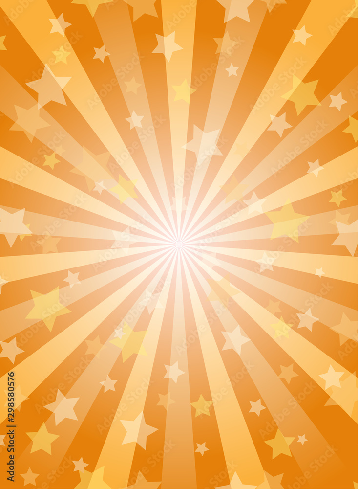 Sunlight vertical background. Orange color burst background with ...