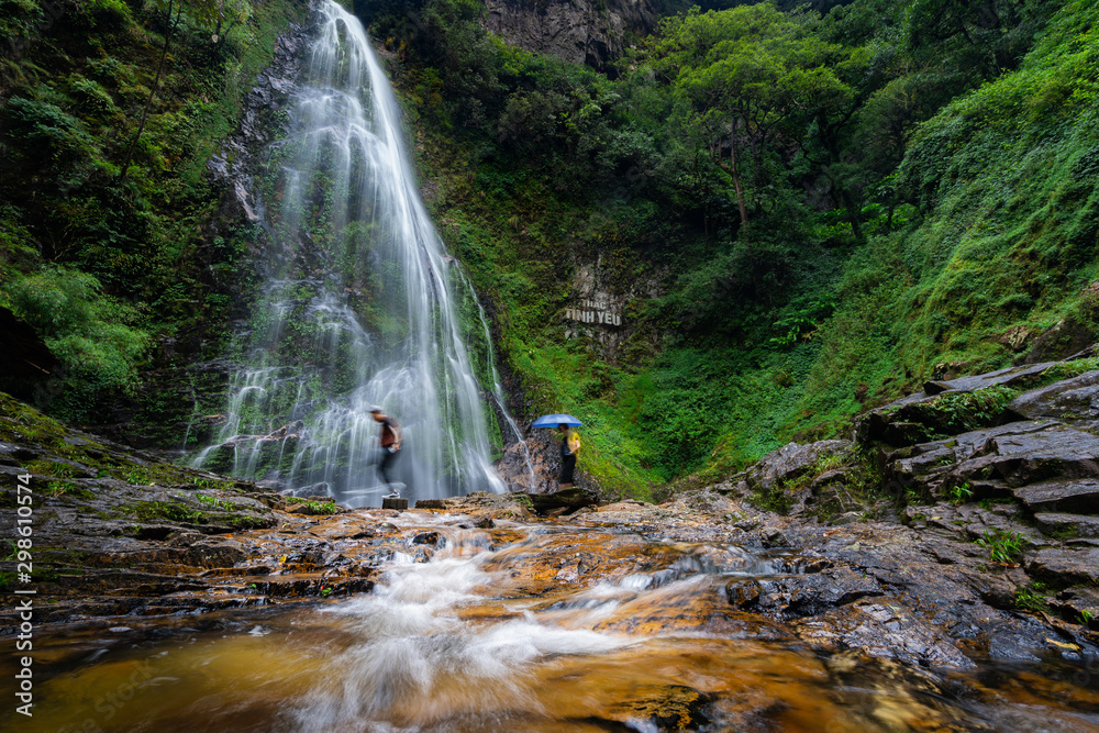 Love waterfall a famous waterfall in Sa Pa district , Lao Cai province ...