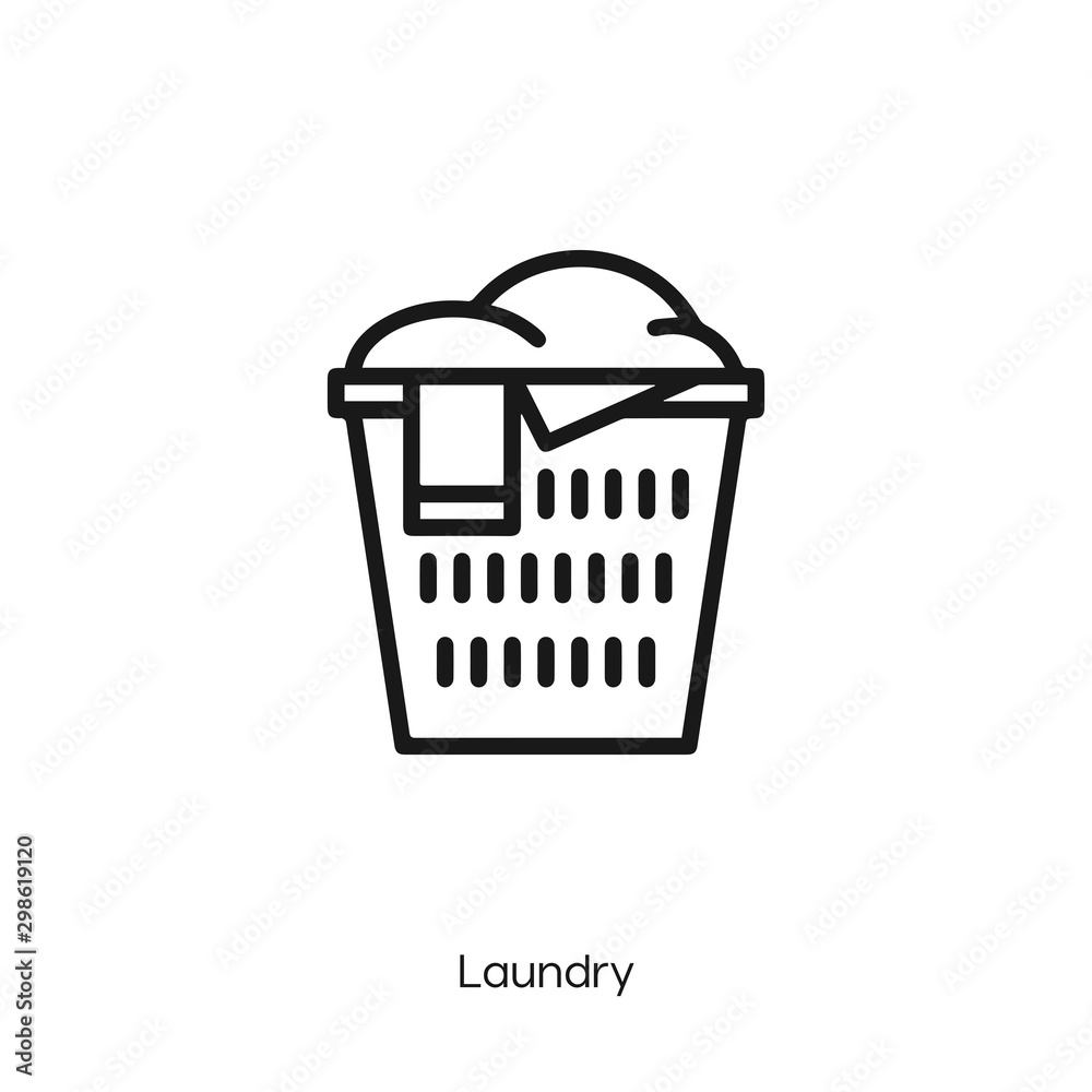 laundry icon. laundry vector symbol. Linear style sign for mobile ...