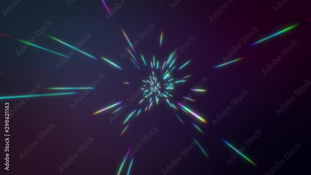 4K Abstract creative cosmic background. Hyper jump into another galaxy ...