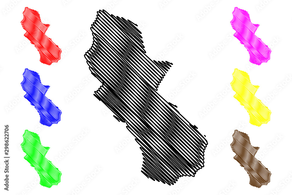 Vetor de Cuscatlan Department (Republic of El Salvador, Departments of ...