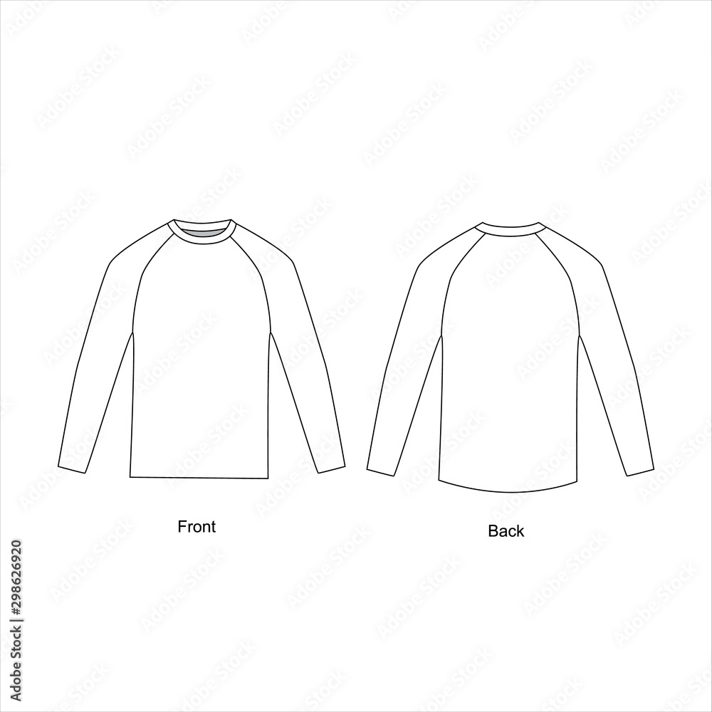 Long sleeve, vector. Jacket with a long sleeve, vector. Technical ...