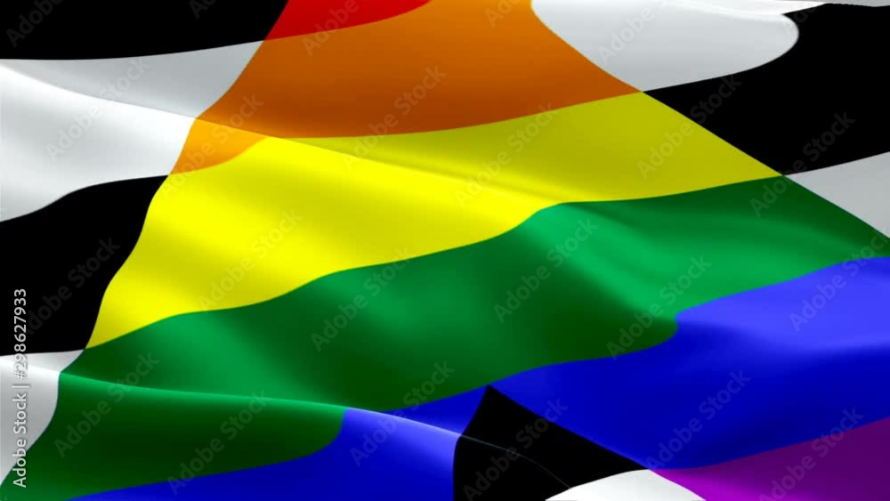 Straight Flag Rainbow Waving 3d Heterosexual Pride Symbol Flag Waving