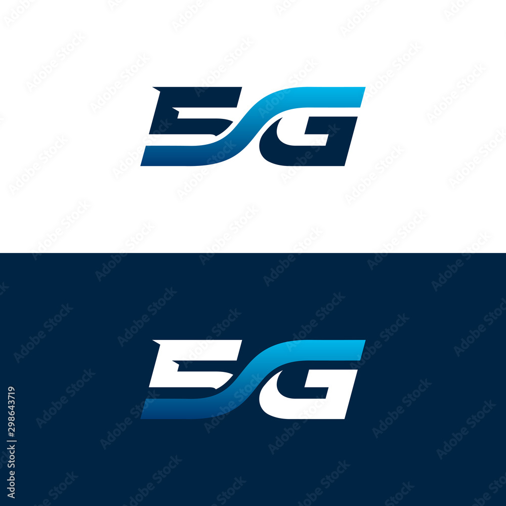 Fast Pixel 5G logo designs concept vector, 5th generation mobile ...