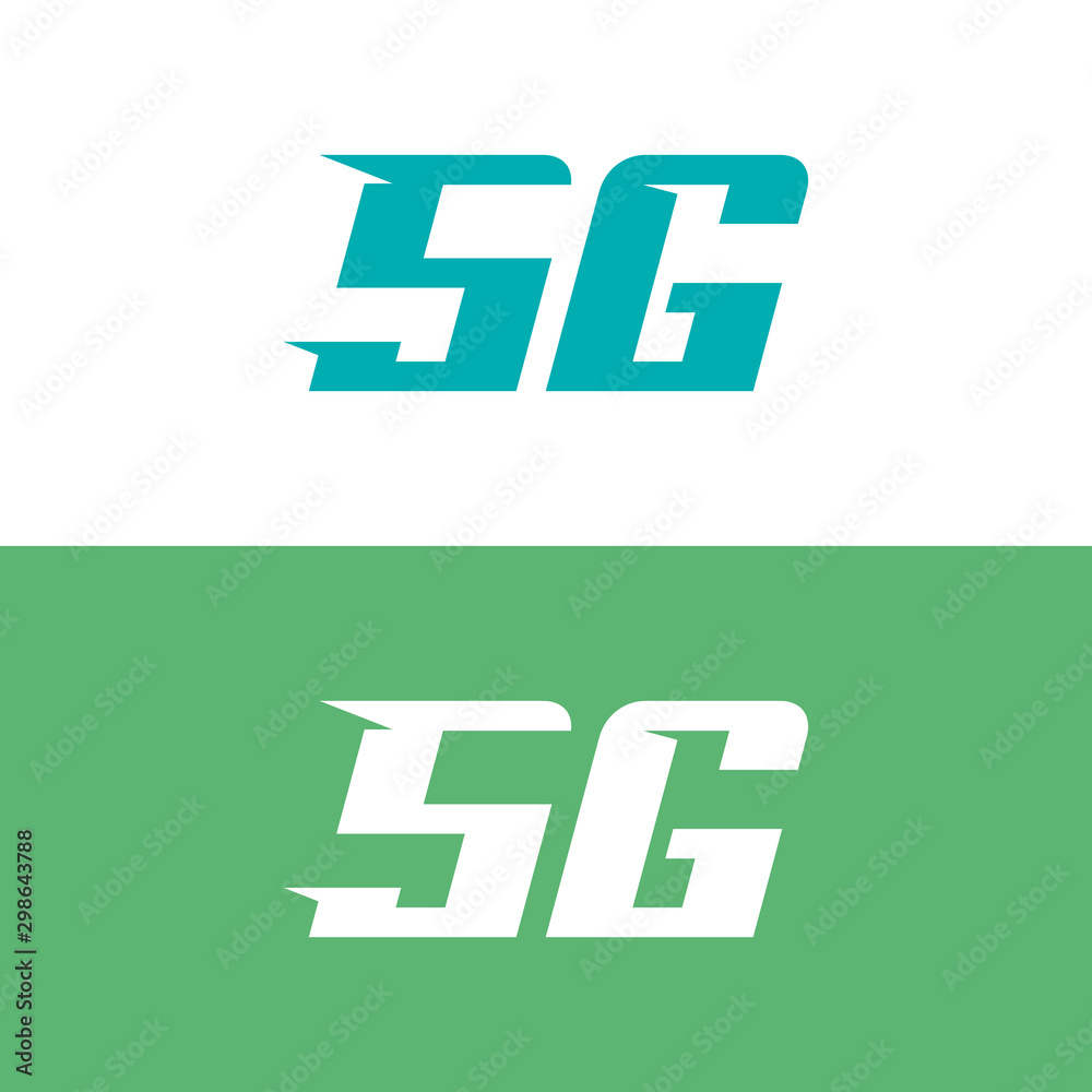 Fast Pixel 5G logo designs concept vector, 5th generation mobile ...