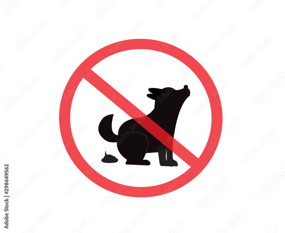 No dog poop sign, Prohibited or not allowed sing symbol, vector ...