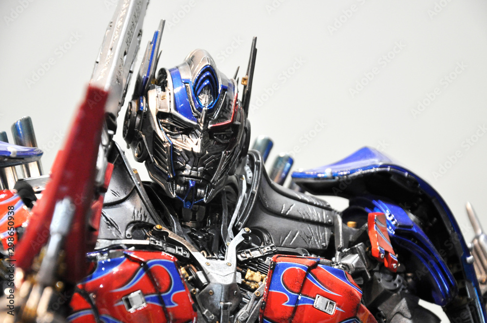 KUALA LUMPUR, MALAYSIA -APRIL 07, 2018: Fictional character Optimus ...