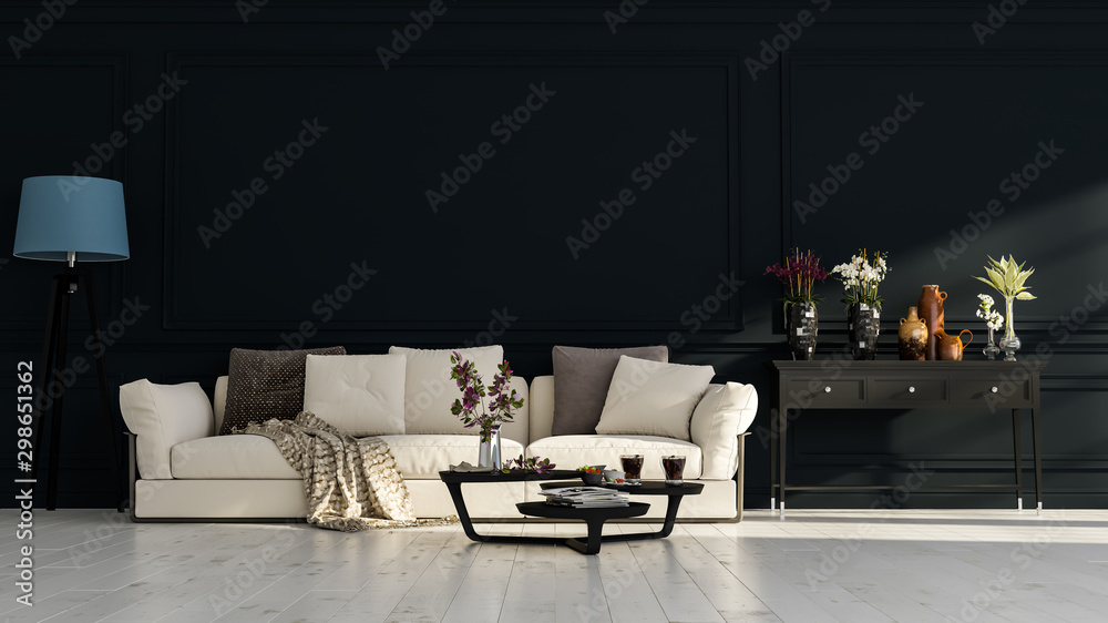 Modern interior design of a living room in an apartment, house, office ...