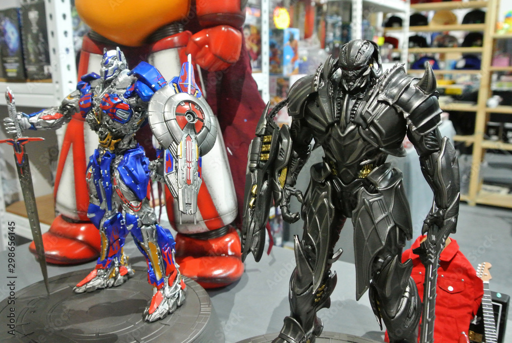 KUALA LUMPUR, MALAYSIA -APRIL 07, 2018: Megatron action figure of ...
