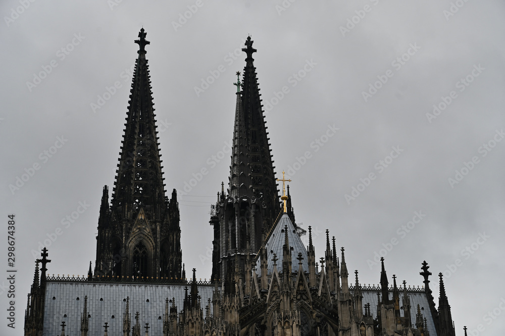 Roof Detail and Spires from the Cologne Germany Cathedral Stock Photo ...