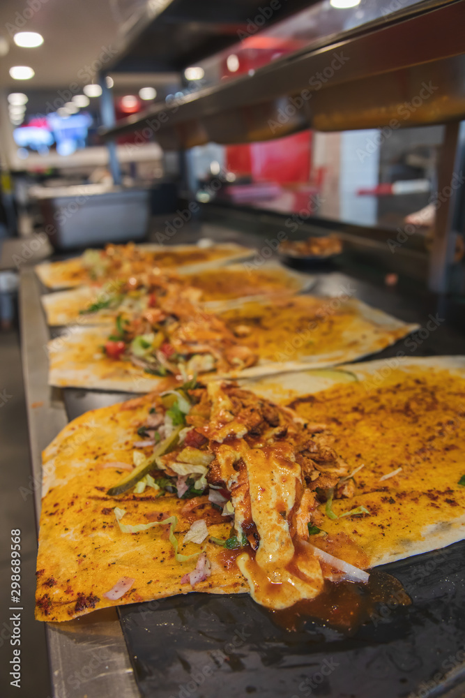 Traditional Turkish Doner Kebab meat. Shawarma or gyros. Turkish, greek ...