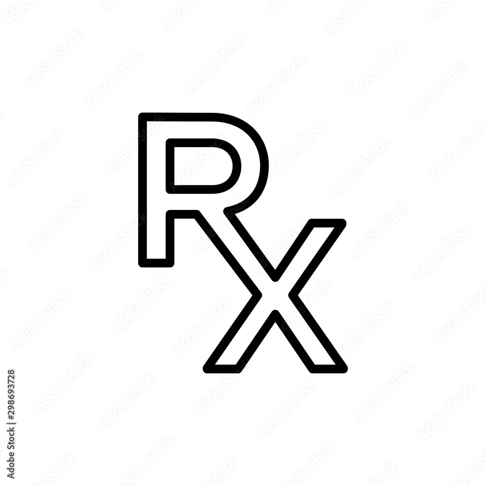 Pharmacy signage RX icon Stock Vector | Adobe Stock
