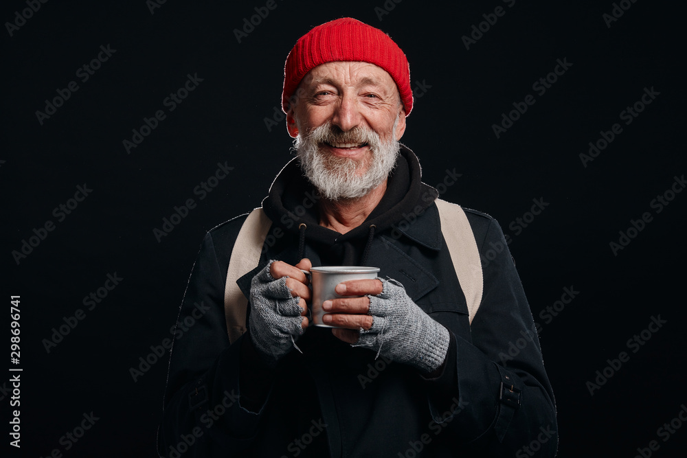 Happy Homeless Man