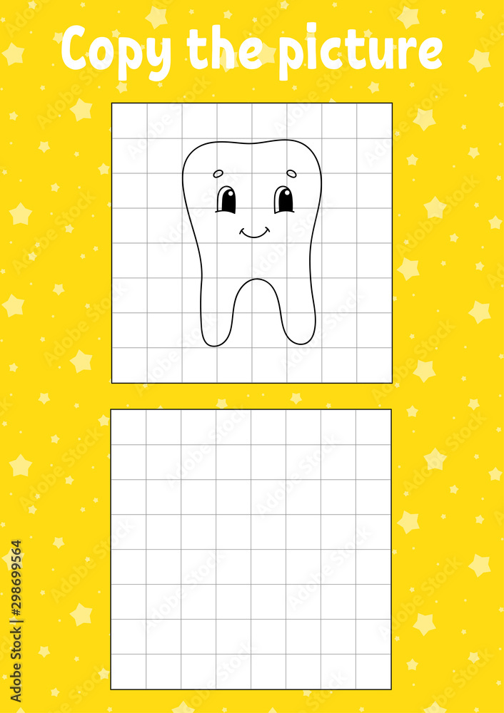 Copy the picture. Coloring book pages for kids. Education developing ...