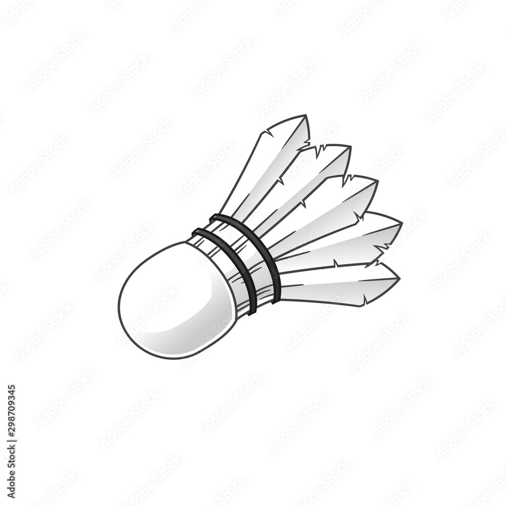 Poster shuttlecock logo vector mascot illustration – Wall Art | UkPosters