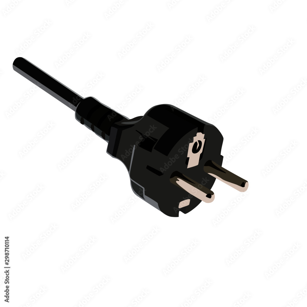 power plug realistic vector illustration isolated Stock Vector | Adobe ...