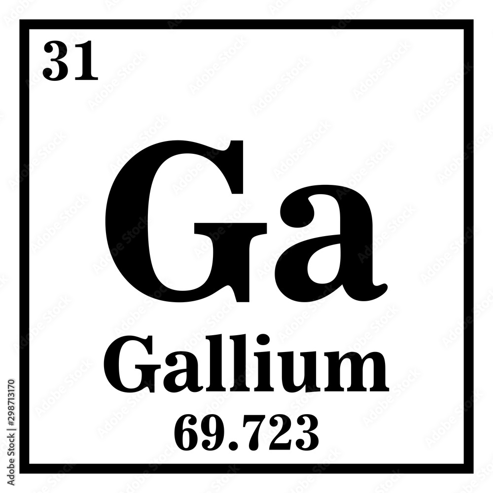 Poster Gallium Periodic Table of the Elements Vector illustration eps ...