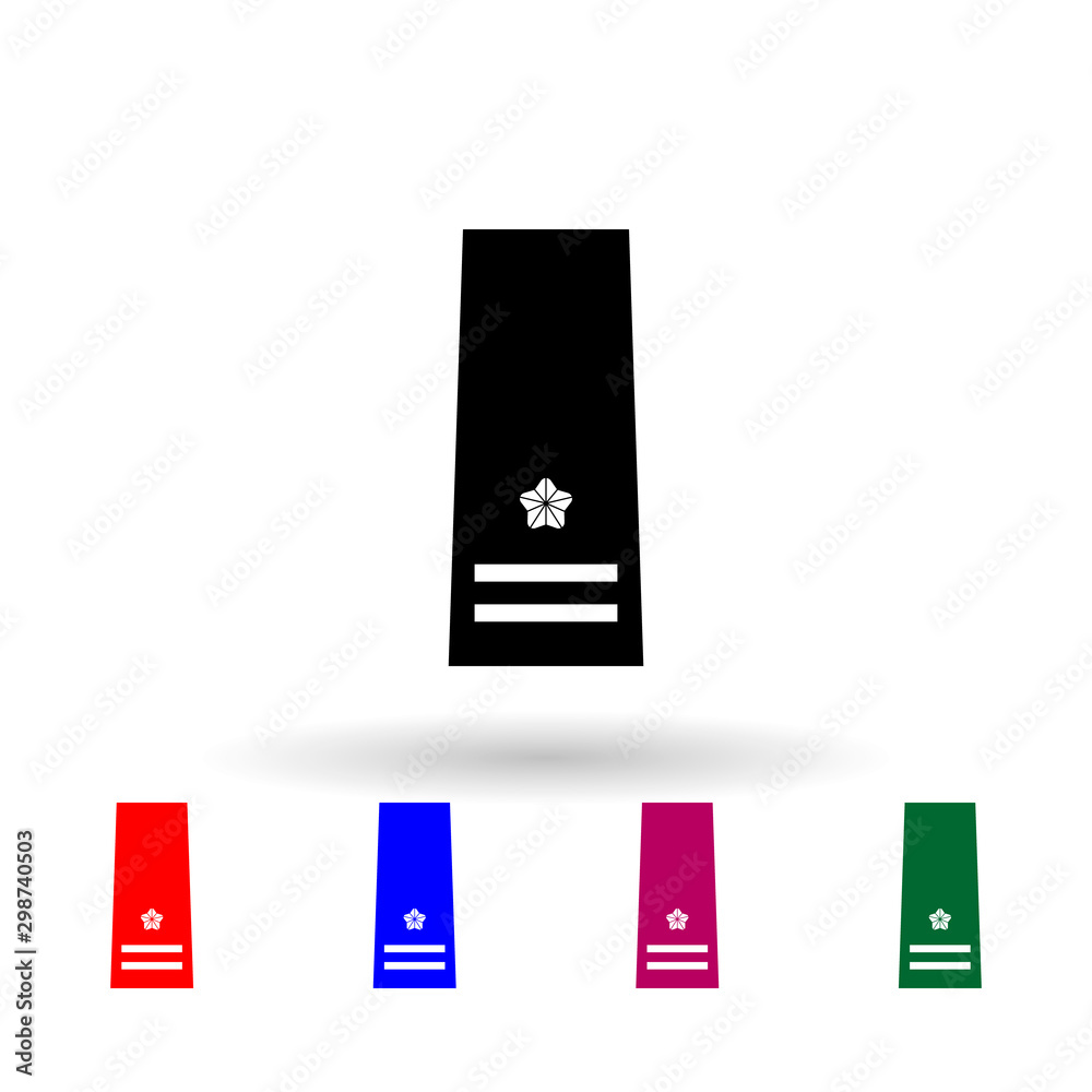 Vetor de Japan major general military ranks and insignia multi color ...