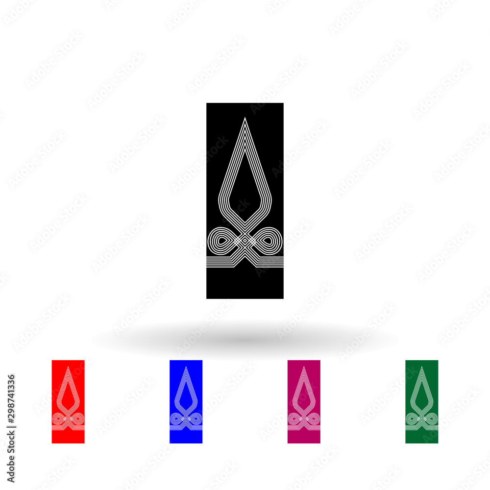 French col military ranks and insignia multi color icon. Simple glyph ...