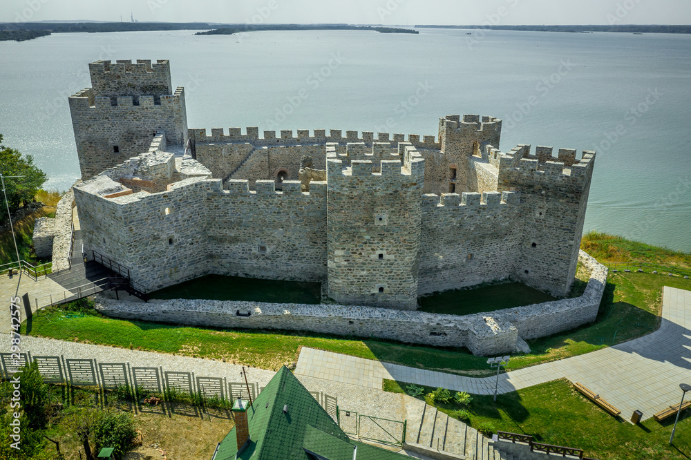 Aerial panorama view of newly restored Ram castle former Turkish ...