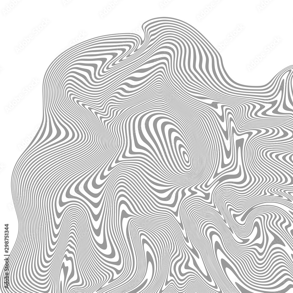 Vector marble monochrome texture. Optical illusion motion striped 3d ...