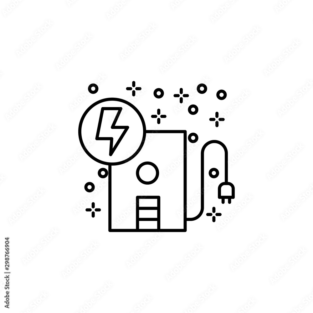 Computer UPS lightning icon. Element of computer icon Stock Vector ...