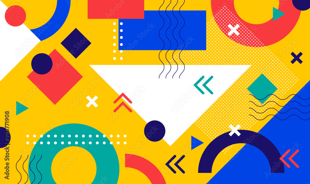 Mega set of memphis design elements, template for your project. Big ...