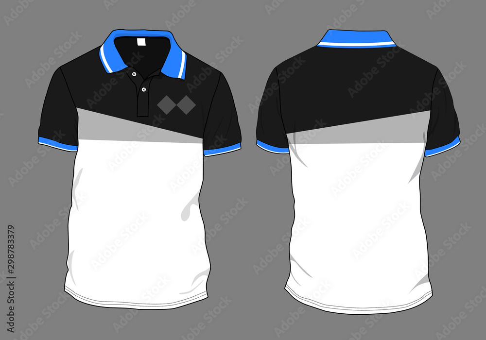 Polo shirt template design mockup Stock Vector | Adobe Stock
