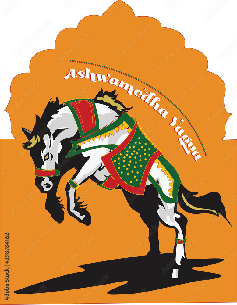 Ashwamedha Yagya - An imperial sovereignty Stock Illustration | Adobe Stock