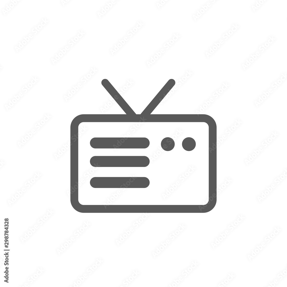 Thin line Radio icon vector isolated on white background for your ...
