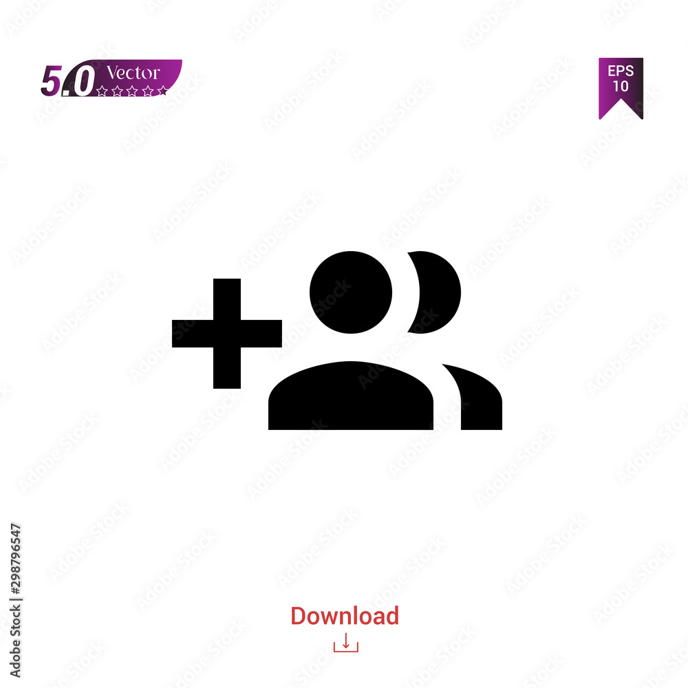 Outline Black create-group-button icon vector isolated on white ...