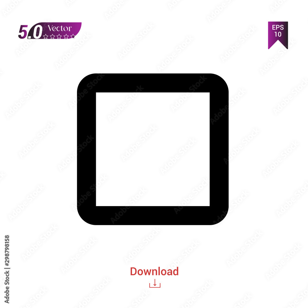 blank-square icon vector isolated on white background. Graphic design ...