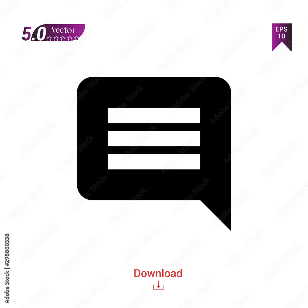 Outline Black add-comment-button icon vector isolated on white ...