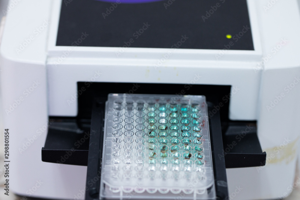 Study of fish blood composition with 96 wells microplate for laboratory ...