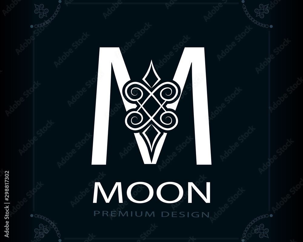 Capital Letter M. Magic Style. Modern Logo. Creative Insignia ...