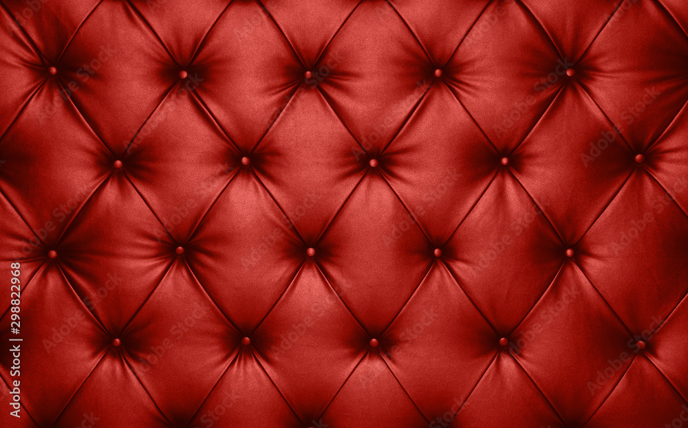 Red leather capitone background texture Stock Photo | Adobe Stock