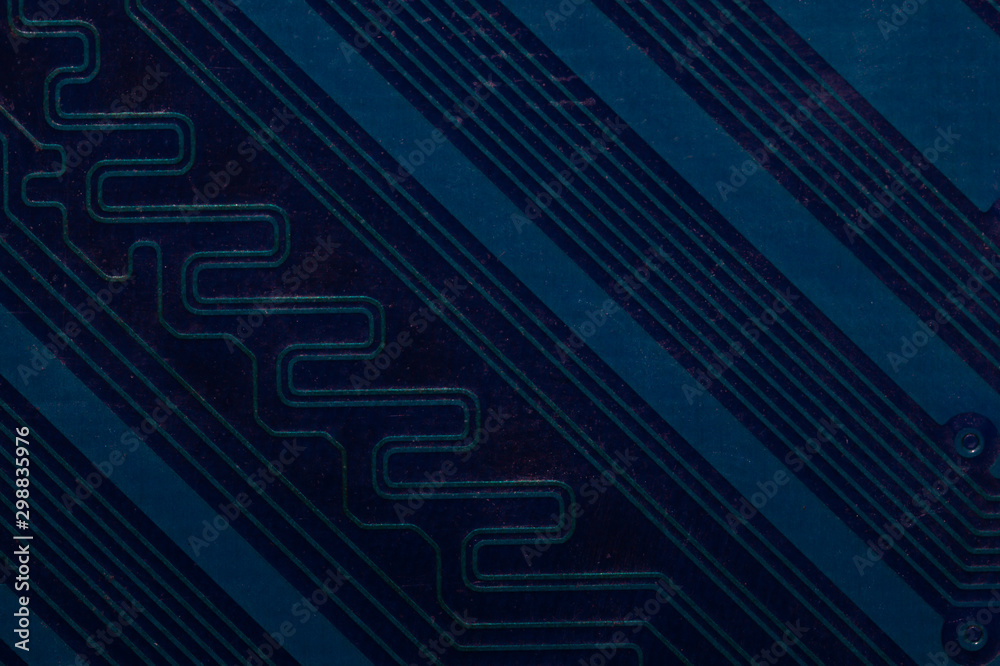 Dusty circuit board abstract background. computer motherboard close up ...