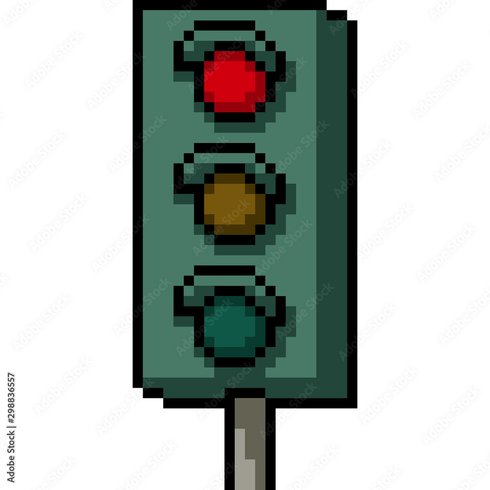 vector pixel art traffic light Stock Vector | Adobe Stock