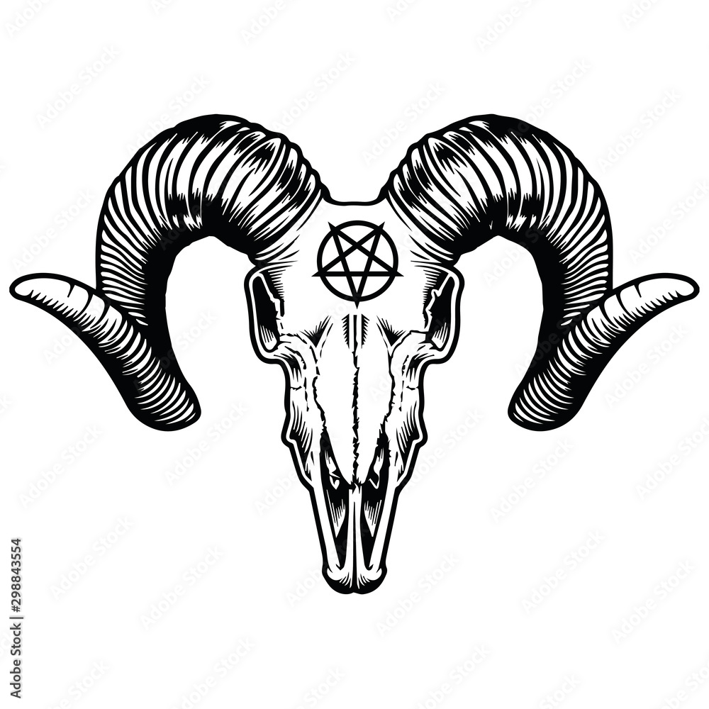 Goat. Ram head Stock Vector | Adobe Stock