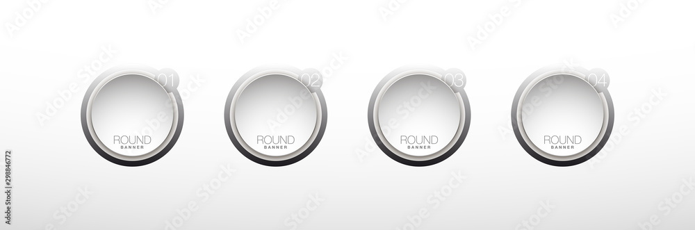 4 components chart make up something. Modern business circle ...