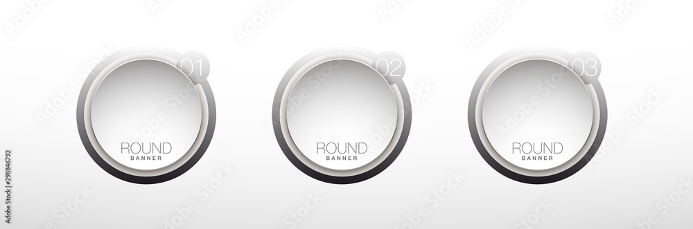 3 components chart make up something. Modern business circle ...