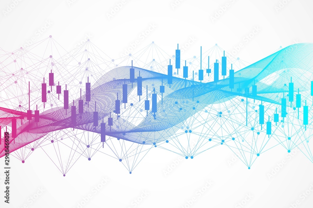 Stock market or forex trading graph. Chart in financial market vector ...