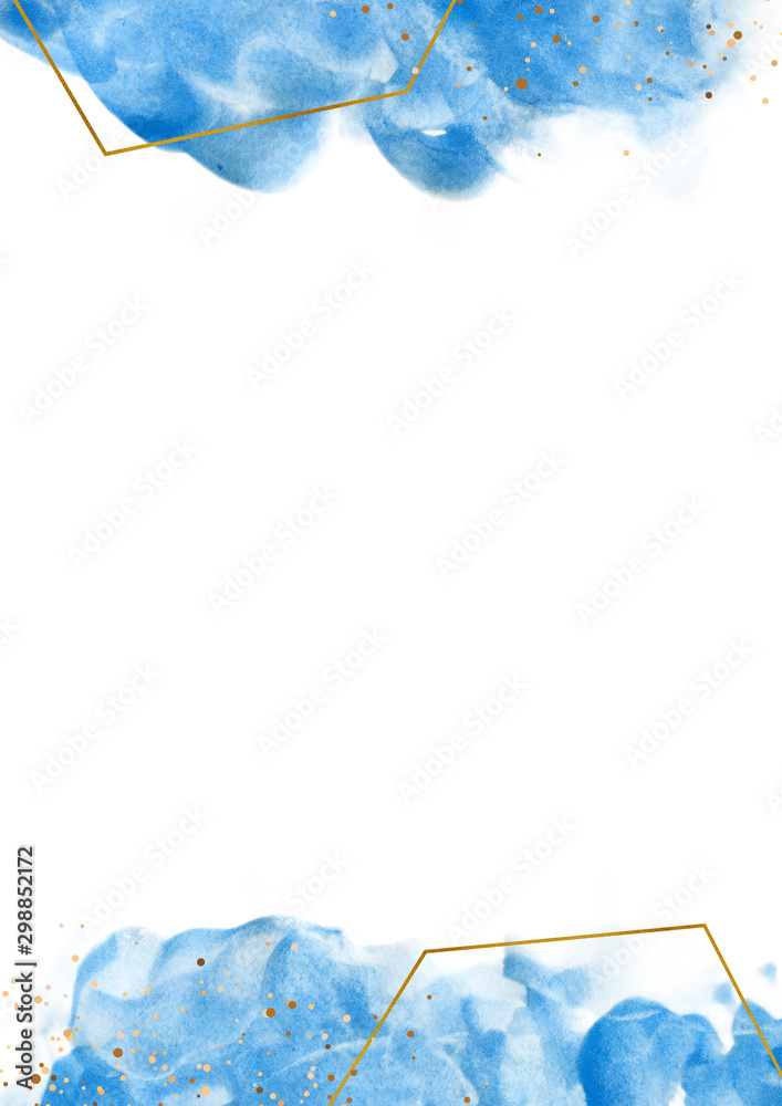 Ready to use Card. Watercolor invitation design.watercolor background ...