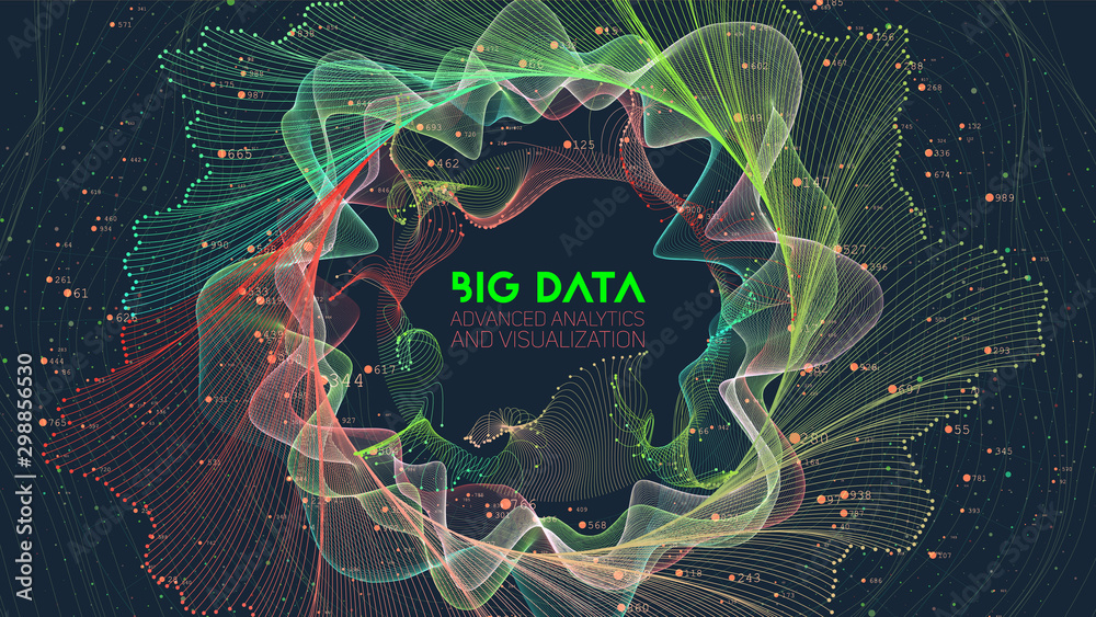 Vector abstract colorful big data information sorting visualization ...