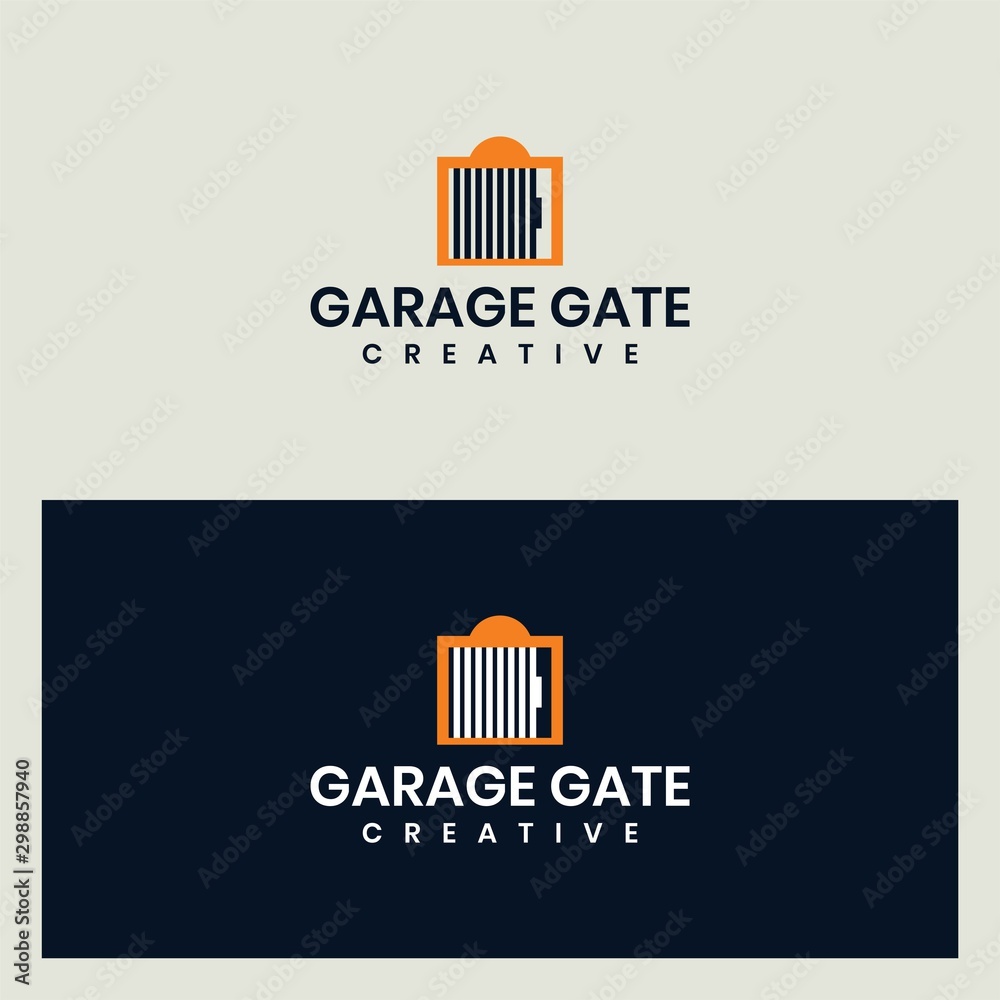 simple garage gate graphic logo design Stock Vector | Adobe Stock