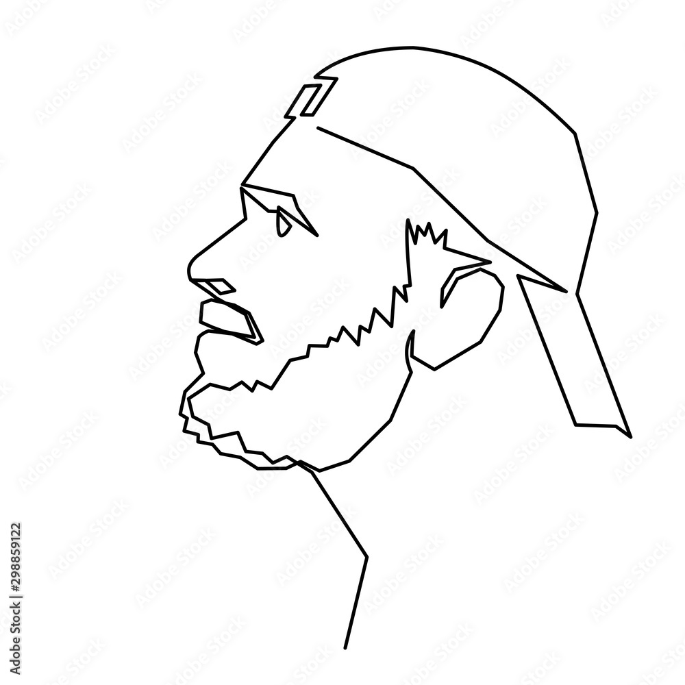 Beard Outline Drawing