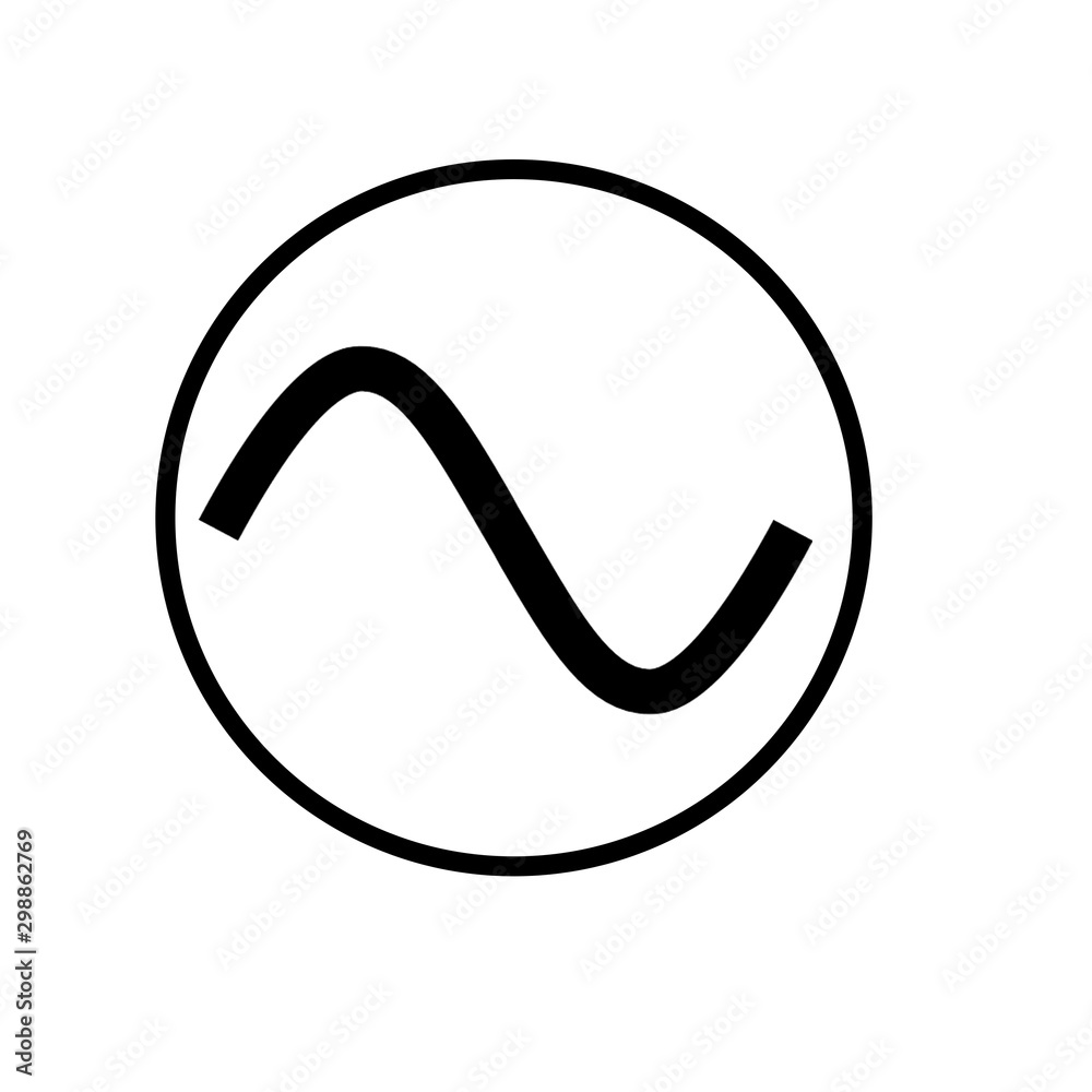 Alternating Current Symbol For Circuit Design Stock Illustration ...