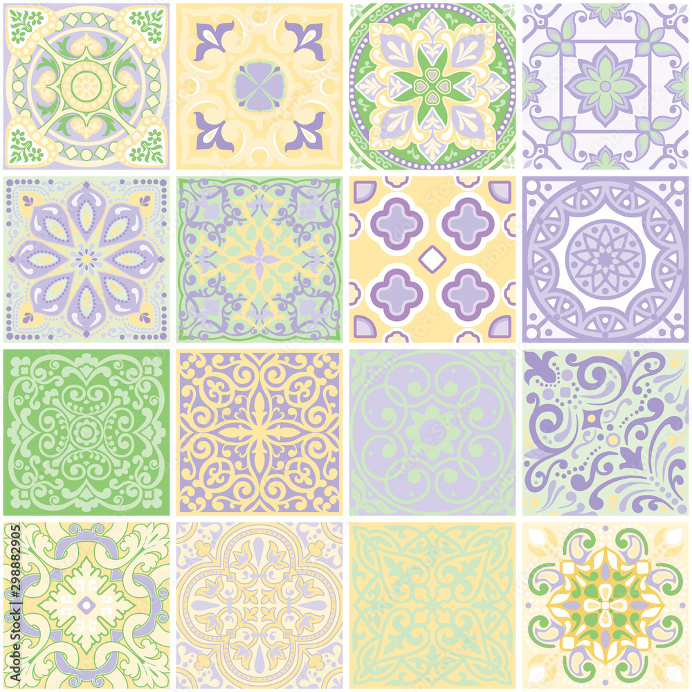 Geometrical composition of squares. The design of the seamless pattern ...
