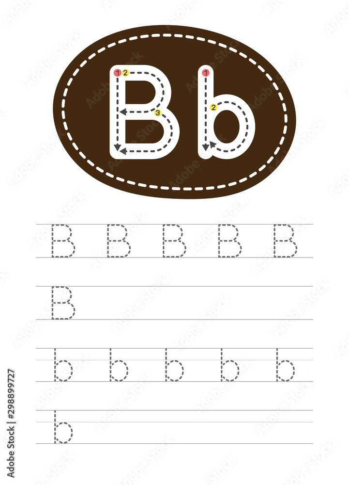 Learning to write a letters. A practical sheet from a set of exercises for the development and ...