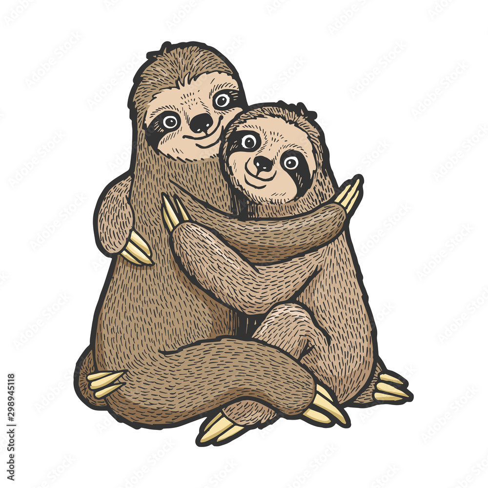 Cute Couples Hugging Sketches